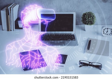 Computer On Desktop Ar Theme Icon Stock Photo 2190151583 | Shutterstock