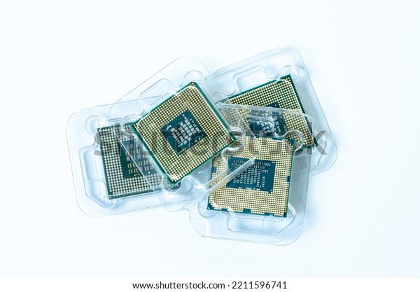 Computer Processor Cpu Central Processing Unit Stock Photo 2211596741 ...