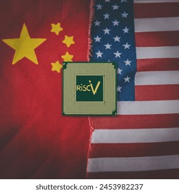 Computer Processor Risc-v Logo On Surrounded AI-generated image ...