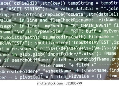Programming Code Abstract Technology Background Software Foto Stok ...