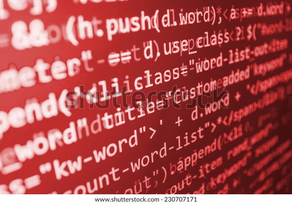 Computer Red Screen Danger Hacker Virus Stock Photo 230707171 ...