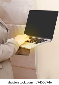 Computer Screen Blank Notebook Screen Fill Stock Photo 594550946 ...