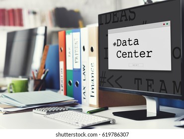 Computer Screen Data Center Word Window Stock Photo 619786307 ...
