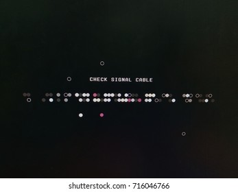 Стоковая фотография 716046766: Computer Screen Not Plugged Check Cable ...