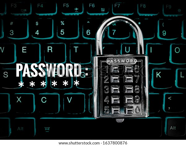 Computer Security Concept Padlock Labelled On Stock Photo 1637800876 ...