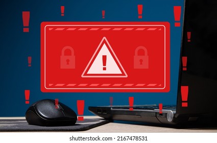 Computer System Hack Warning Concept Cyber Stock Photo 2167478531 ...