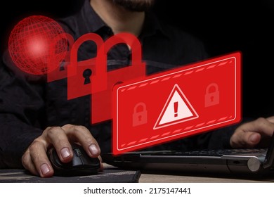 Computer System Hack Warning Concept Cyber Stock Photo 2175147441 ...