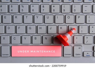 Computer System Under Construction Maintenance Repair Stock Photo ...
