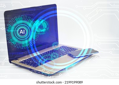 Concept Artificial Intelligence Ai Controlling Technology Stock Photo ...