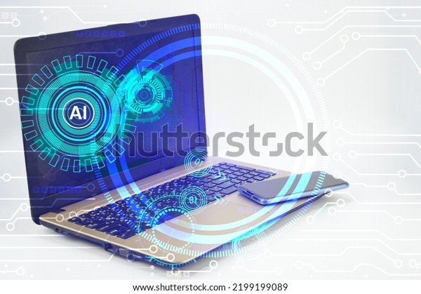 Concept Artificial Intelligence Ai Controlling Technology Stock Photo ...