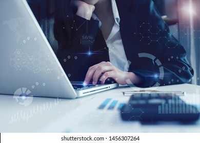 Concept Digital Diagram Graph Interfaces Connections Stock Photo ...
