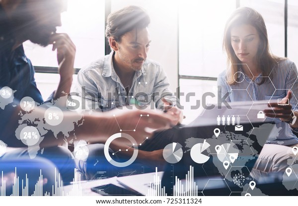 Concept Digital Diagramgraph Interfacesvirtual Screenconnections Icon ...