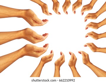 Concept Idea Creative Hands Into Square Stock Photo 662210992 ...
