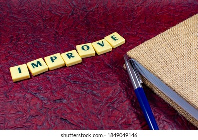 Concept Image Improve Texture Background Ballpoint Stock Photo ...