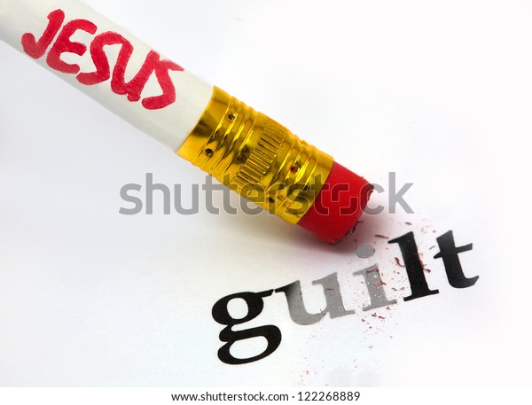 Concept Jesus Erasing Guilt Using Eraser Stock Photo 122268889 ...
