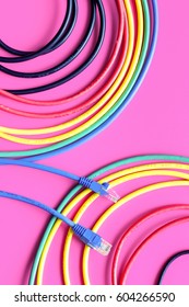 Concept Network Internet Cable On Pink Stock Photo 604266590 | Shutterstock