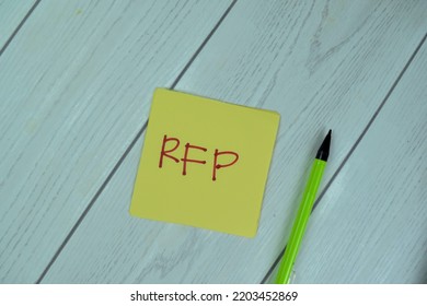 Concept Rfp Request Proposal Write On Stock Photo 2203452869 | Shutterstock