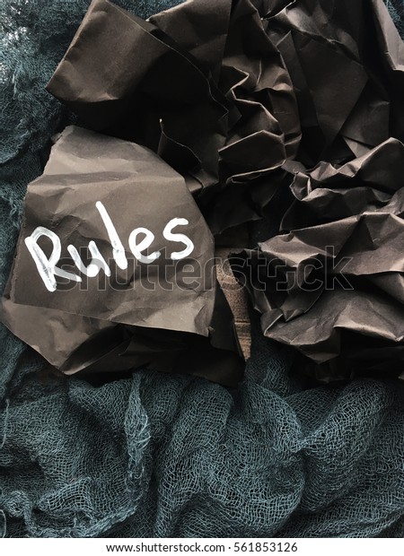 Concept Rules Background Rules On Black Stock Photo 561853126 ...