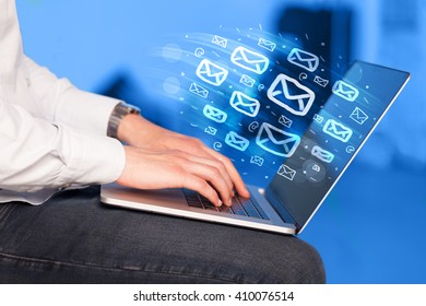 Concept Sending Emails Your Computer Stock Photo (Edit Now) 410076514
