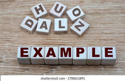 Concept Word Example On Cubes On Stock Photo 1700611891 | Shutterstock
