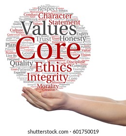 Conceptual Core Values Integrity Ethics Circle Stock Photo (Edit Now ...