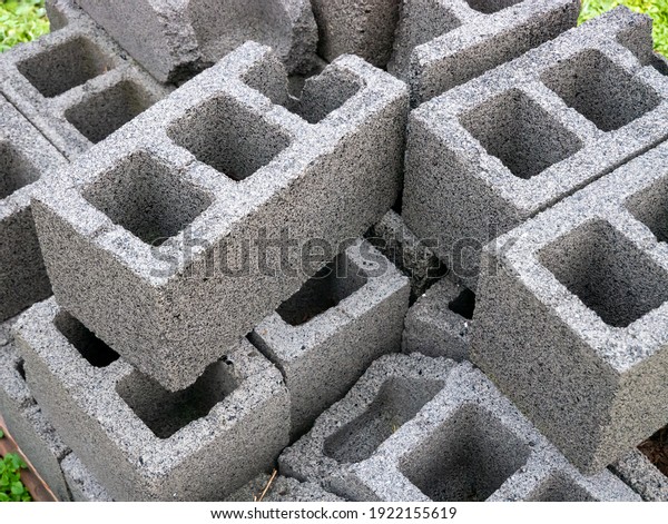 Concrete Block Bricks Stack Wall Construction Stock Photo 1922155619 ...