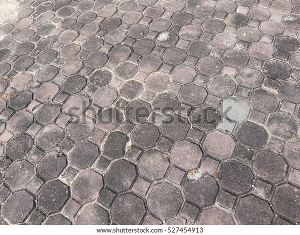 Concrete Brick Floor Texture Background Parks Stock Photo 527454913 ...