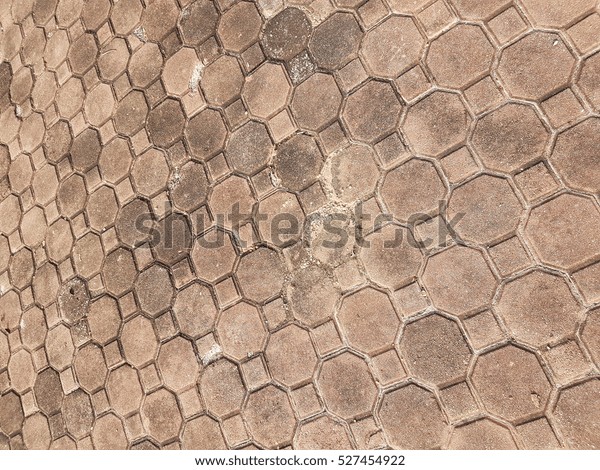 Concrete Brick Floor Texture Background Parks Stock Photo 527454922 ...