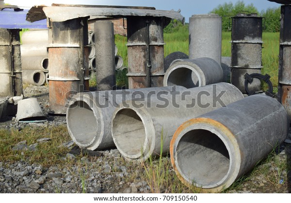 Concrete Pipe Placed Lined Mold Stock Photo (Edit Now) 709150540