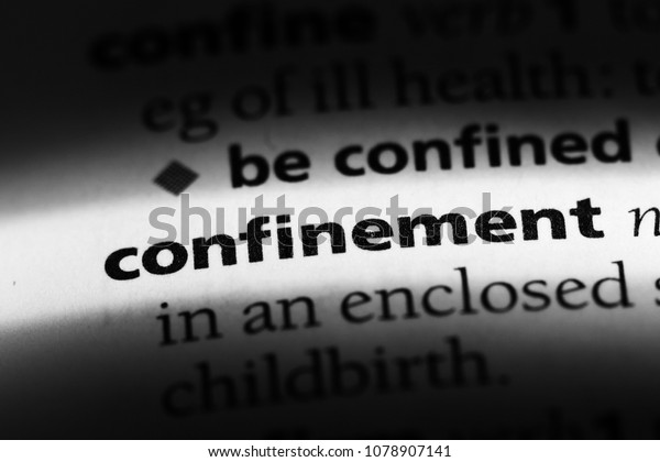 Confinement Word Dictionary Confinement Concept Stock Photo 1078907141 ...