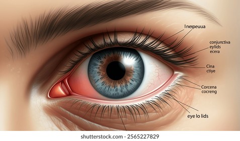 Illustration Periorbital Edema Swelling Around Eyes AI-generated image ...