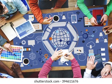 Connecting Connection Computer Digital Data Concept Stock Photo ...