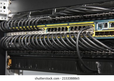 Connecting Ethernet Switch Using Patch Cords Stock Photo 2153388865 ...