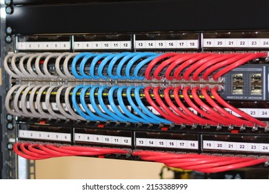 Connecting Ethernet Switch Using Patch Cords Stock Photo 2153388999 ...
