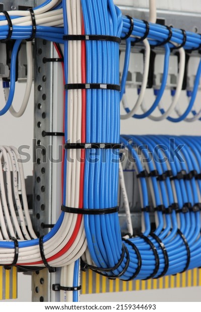 Connection Back Control Panel Electrical Wires Stock Photo 2159344693 ...
