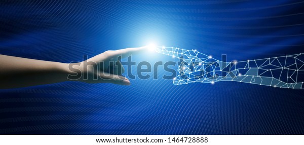 Connection Between People Artificial Intelligence Technology Stock ...