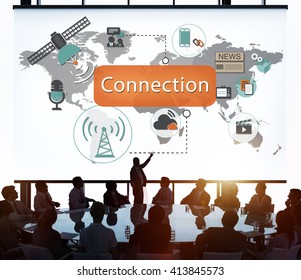 Connection Communication Interconnection Concept Stock Photo 413845573 ...
