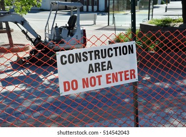 Construction Area Do Not Enter Sign Stock Photo (Edit Now) 514542043