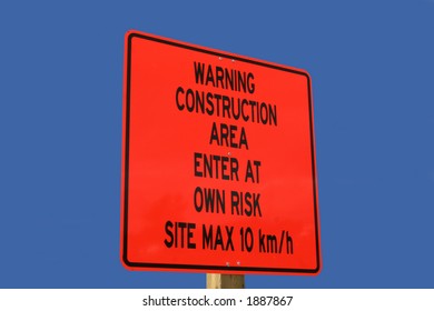 Construction Area Sign Stock Photo 1887867 | Shutterstock