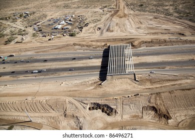 Construction Bridge Over Freeway Stock Photo 86496271 | Shutterstock