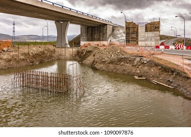 Construction Bridge Specifically Pillars Stock Photo 1090097876 ...