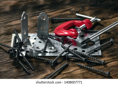 Construction Carpentry Abstract Background Construction Fasteners Stock ...