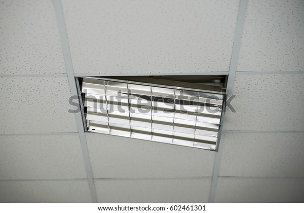 Construction Ceiling Broken Ceiling Light Builtin Stock Photo (Edit Now ...