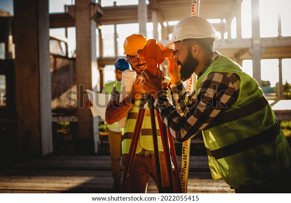 Construction Concept Engineer Architect Working Construction Stock ...