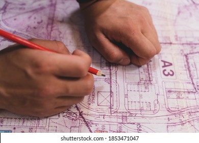 Construction Drawing Guy Drawing Stock Photo 1853471047 | Shutterstock