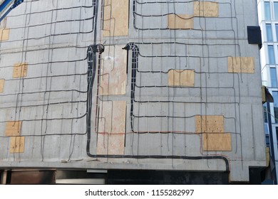Construction Engineering External Electric Wiring Running Stock Photo ...