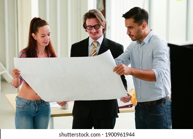 Construction Engineering Teamwork Team Engineer Architect Stock Photo ...