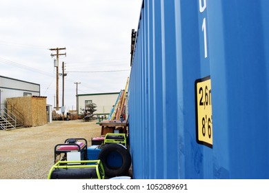 Construction Lay Down Yard Conex Trailer Stock Photo 1052089691 ...