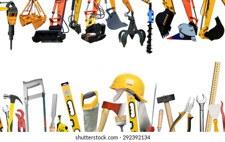 Top View Construction Instruments Tools Isolated Stock Photo (Edit Now ...