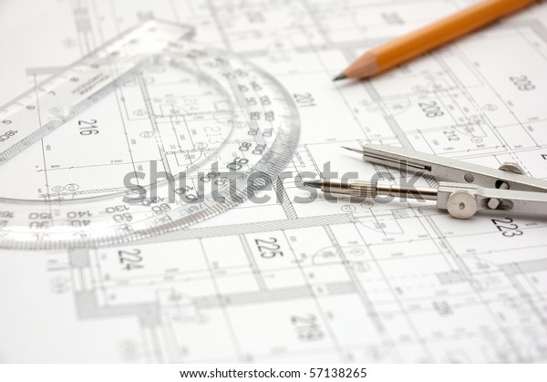 Construction Plans Stock Photo 57138265 | Shutterstock